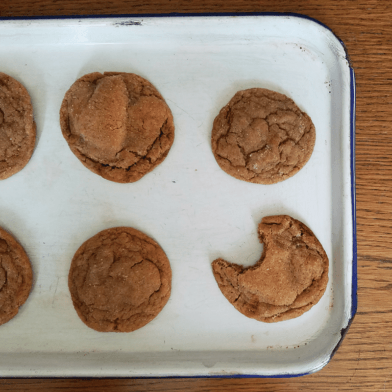 Soft and Chewy Spiced Molasses Cookies