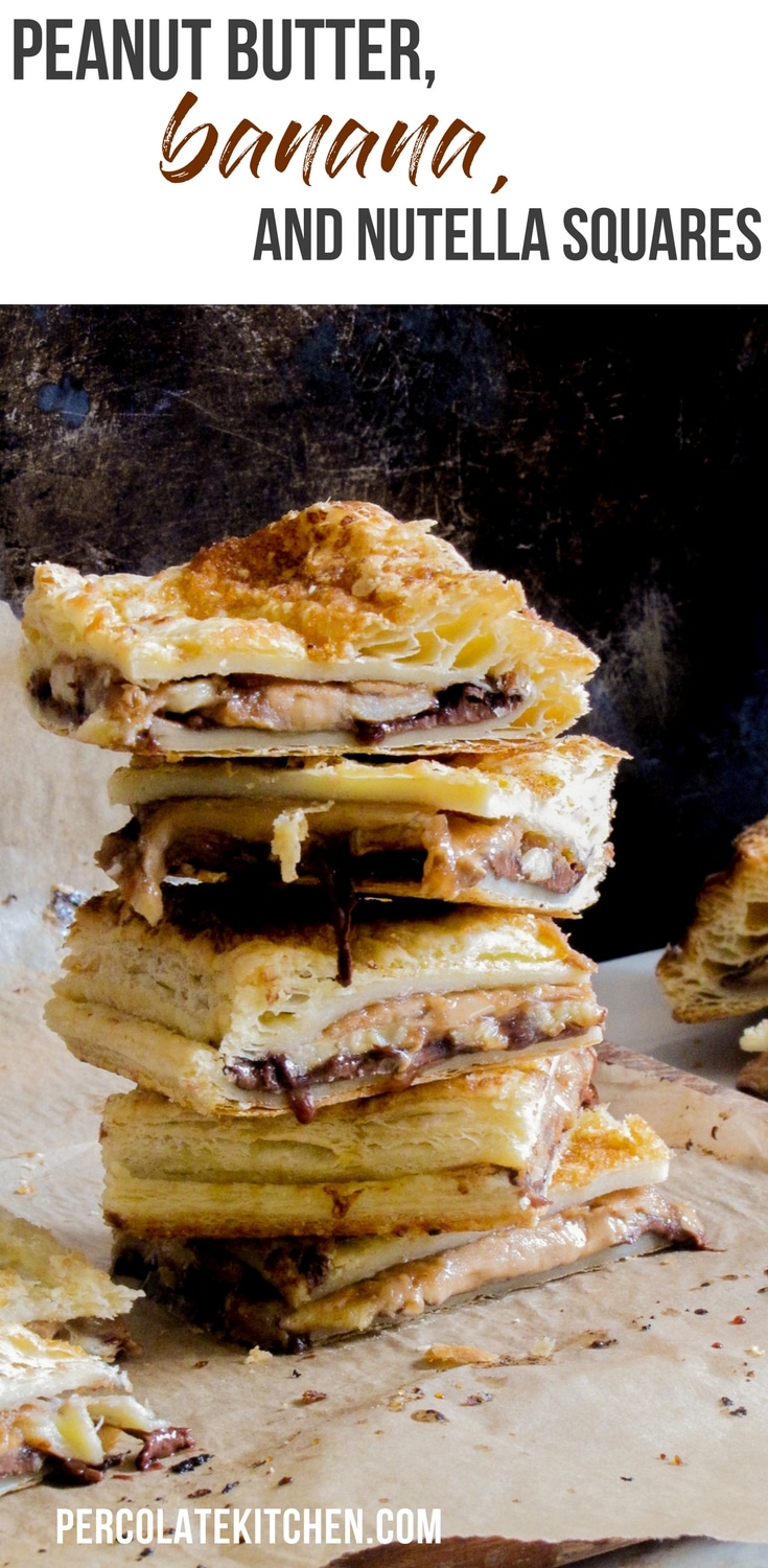 Peanut Butter, Banana, and Nutella Pastries