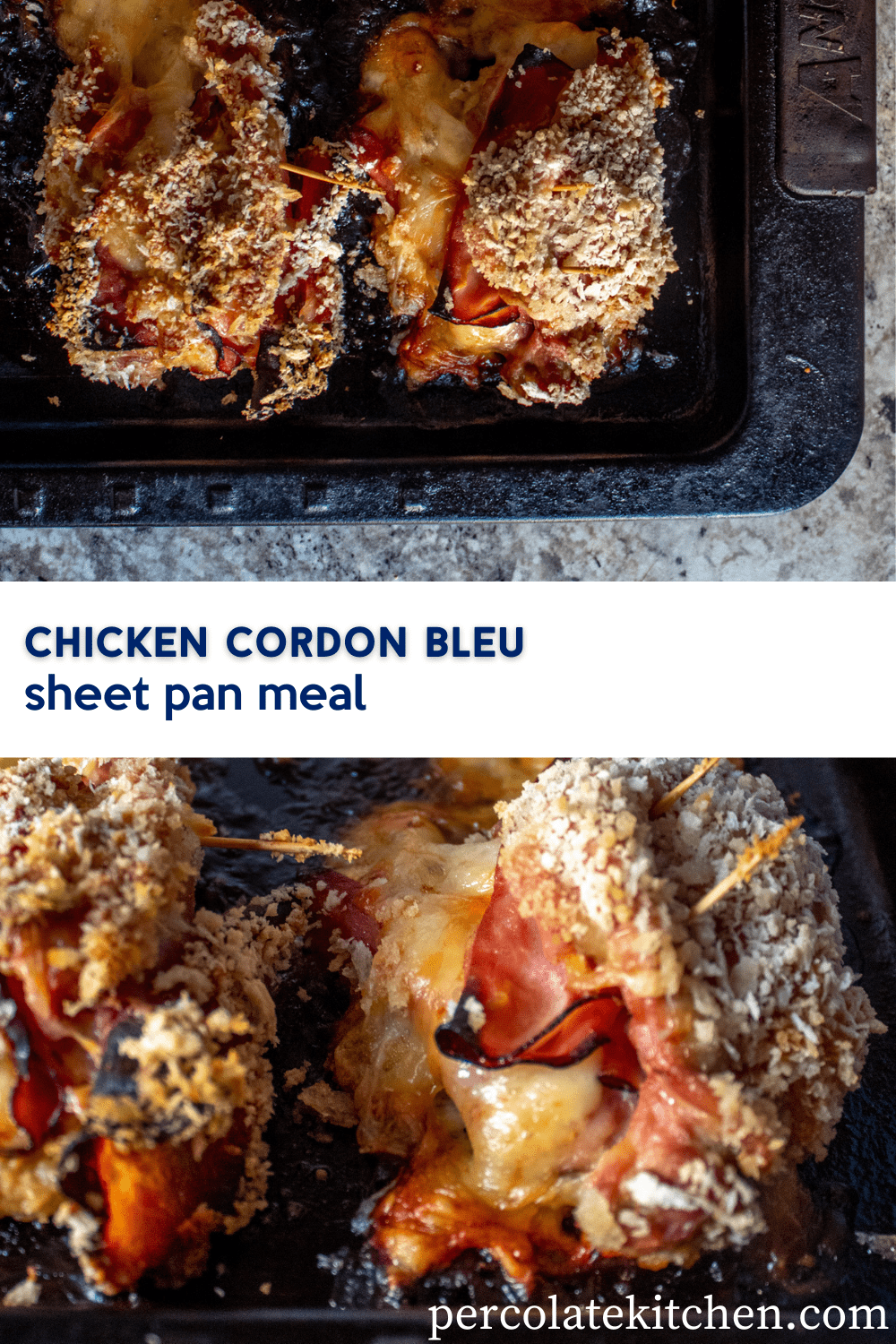 Sheet Pan Chicken Cordon Bleu