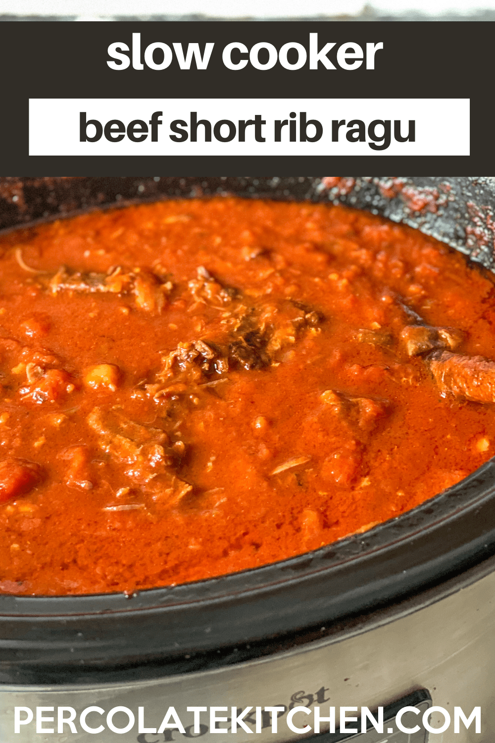 Slow Cooker Shirt Rib Ragu